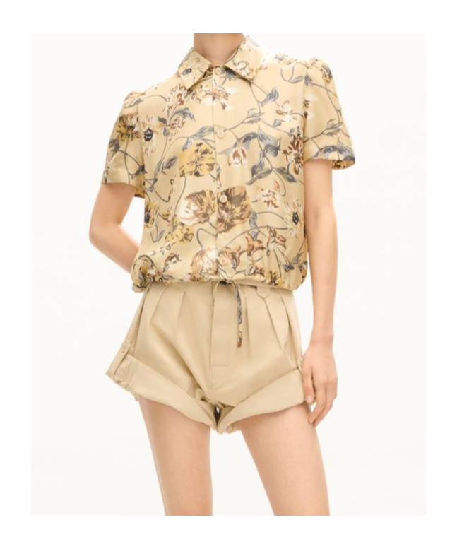 KENZO Kenzo Floral Print Drawstring Shirt